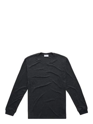 WOLF VS. GOAT (WVG) Heavyweight Viscose Interlock Long Sleeve Crewneck - Black