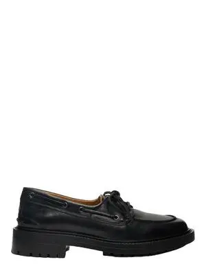 Bally B-lug Derby In Buffalo Leather - Black