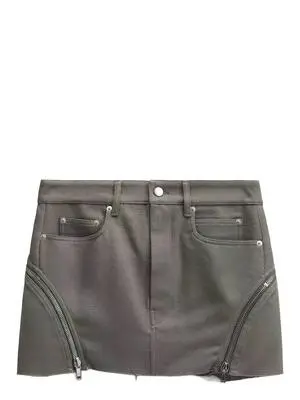 Rick Owens Zip-detail Mini Skirt - Grey