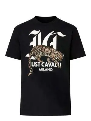 Just Cavalli Graphic-print T-shirt - Black