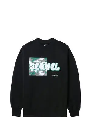 SEQUEL Graphic Camouflage Print Sweatshirt - Black
