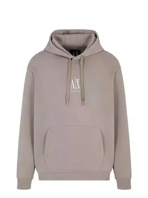 Armani Exchange Logo Hoodie - Brown
