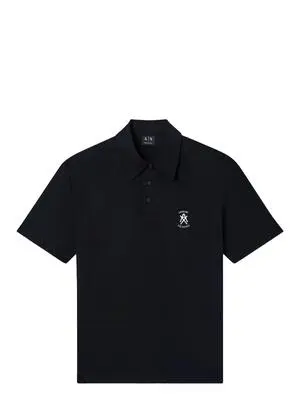 Armani Exchange Logo-detail Polo Shirt - Black