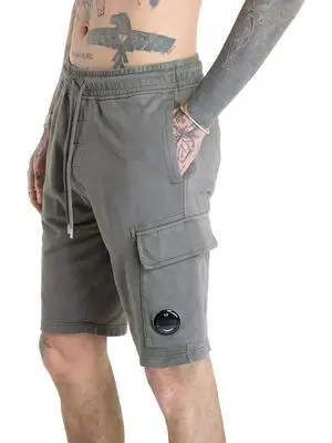C.P. COMPANY Lens-embellished Shorts - Grey