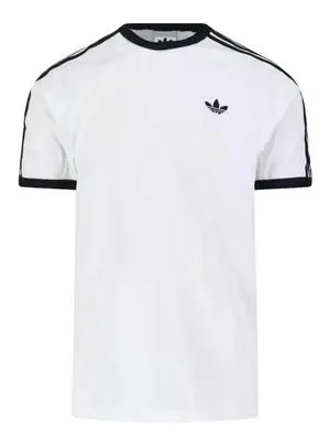 Adidas Logo Stripe T-shirt - White