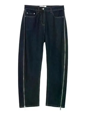 3.1 Phillip Lim Zip-detailed Straight Leg Jeans - Blue