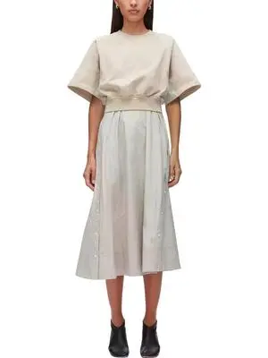 3.1 Phillip Lim Short-sleeves Midi Dress - Neutrals