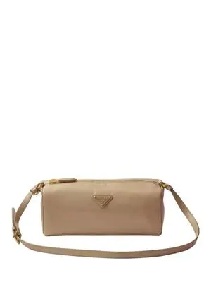Prada Logo-plaque Shoulder Bag - Neutrals