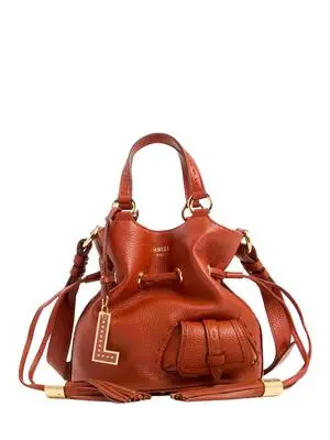 LANCEL Premier Flirt Tassel Drawstring Bucket Bag - Brown
