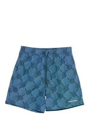 DAILY PAPER Patterned Swim Shorts - Blue