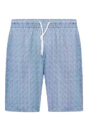 FAY Striped Drawstring Swim Shorts - Blue