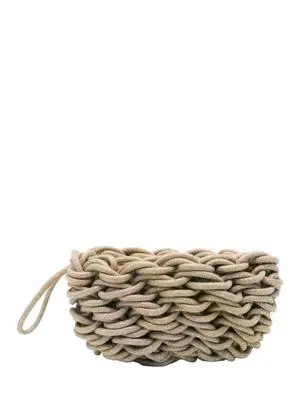 Alienina Lina Woven Clutch Neutrals