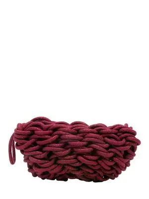 Alienina Lina Woven Clutch Red