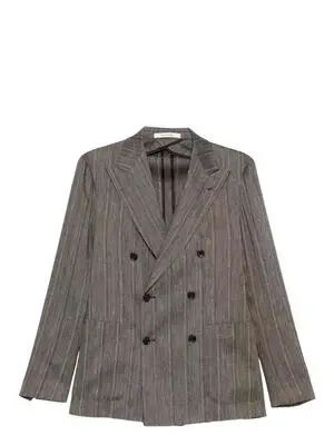 Tagliatore Pinstripe Double-breasted Suit - Brown