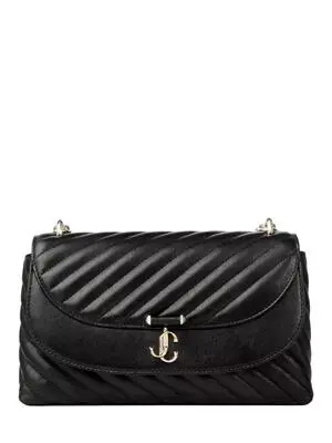JIMMY CHOO Curve Cross-body Bag With Logo Plaque - Black