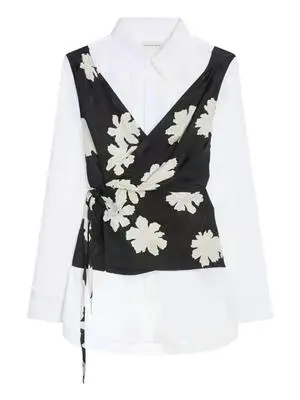 Dries Van Noten Layered Floral Shirt - White