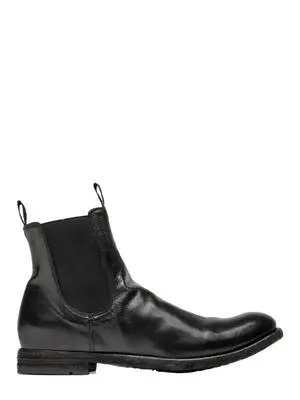 Officine Creative Pull-tab Leather Boots - Black
