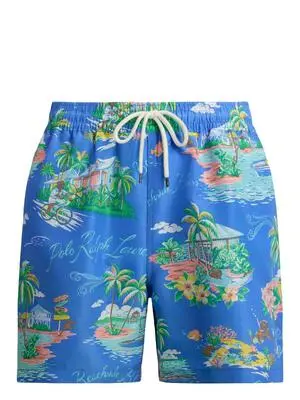 Polo Ralph Lauren Traveler Print Swim Shorts - Blue