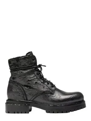 Officine Creative Domitille Lace-up Leather Boots - Black