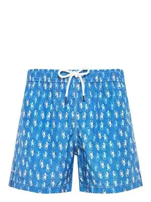 FEDELI Lizard-Print Swim Shorts