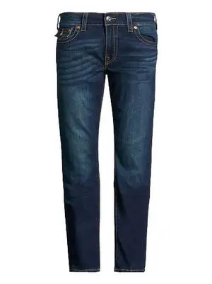 True Religion Cotton Blend Straight-leg Jeans - Blue