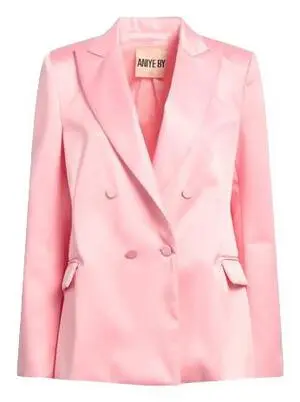 ANIYE BY Satin Double-Breasted Blazer Pink