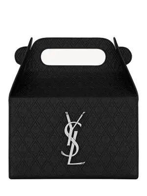 Saint Laurent Take-away Box In Leather - Black