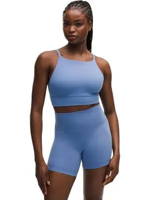 Lululemon Focuser High-neck Bra Prep Blue