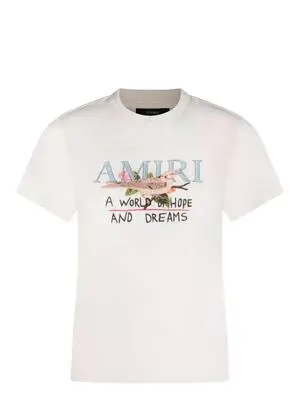 Amiri Hope And Dreams" Bird Print T-shirt - Neutrals
