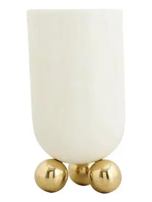 Jonathan Adler Fontana Vase - White/gold