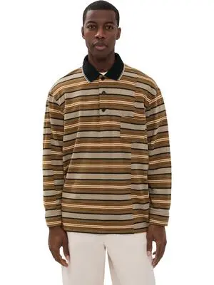 Isabel Marant Sorel Stripe Polo - Beige/khaki
