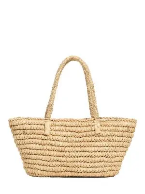 Hat Attack Anora Mini Raffia Bag - Natural