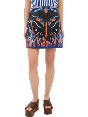 STELLA JEAN Printed Short Skirt
