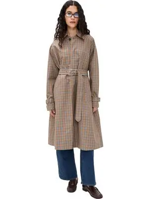 FRAME The Plaid Mac Coat - Mocha Check