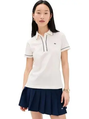 Adidas Originals Solid Polo Shirt - Chalk White