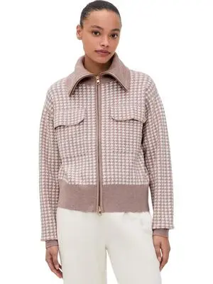 Varley Ablott Jacquard Knit Jacket - Taupe