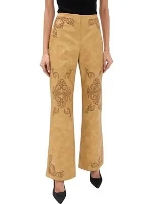 YELLOW THE LABEL Seba Faux Leather Pants - Desert