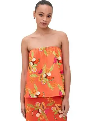 BAILEY ROSE Strapless Top - Papaya