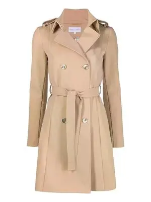 Patrizia Pepe Double-breasted Belted Trench Coat - Neutrals