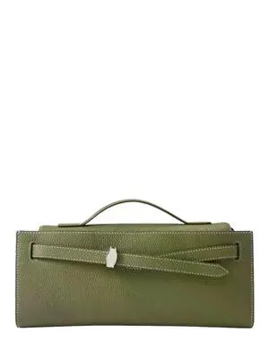 Veronica Beard Dash Stitch-detail Clutch Bag - Green