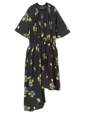 Undercover Buckle Citrus-print Dress - Black