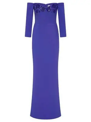 Rebecca Vallance Evolet Embellished Maxi Dress - Blue