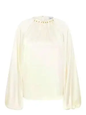 Rebecca Vallance Studded Long Sleeve Blouse - Neutrals