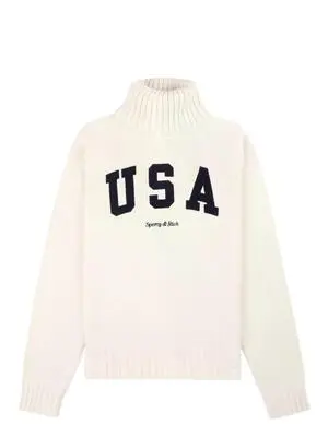 SPORTY & RICH Roll-neck Sweater - Neutrals