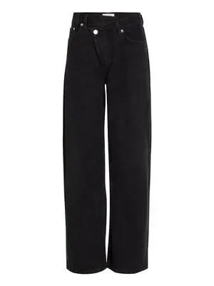 AGOLDE Arc Criss Cross Asymmetric Straight-leg Jeans - Black