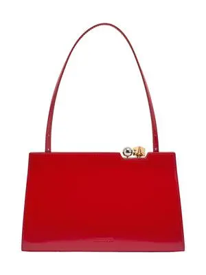 Jacquemus Glossed Leather Shoulder Bag - Red