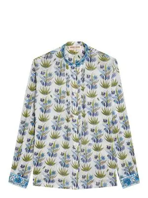 EMPORIO SIRENUSE Chiara Floral-Print Cotton Blouse