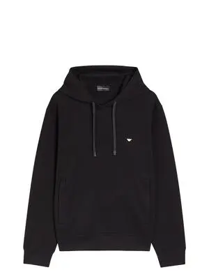 Emporio Armani Hooded Jersey Sweatshirt - Black