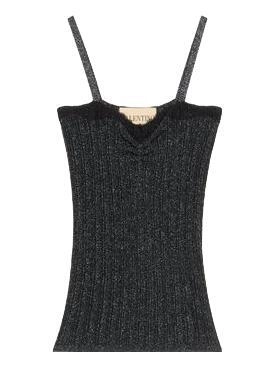 VALENTINO Valentino Lurex Knit Top With Lace Detail