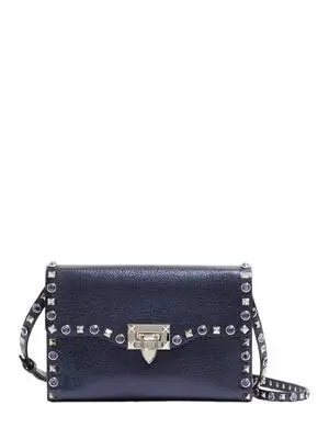 Valentino Garavani Rockstud Small Shoulder Bag - Navy